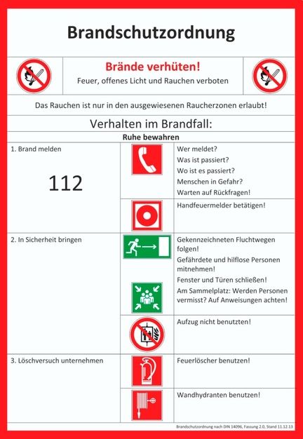 Brandschutzordnung
